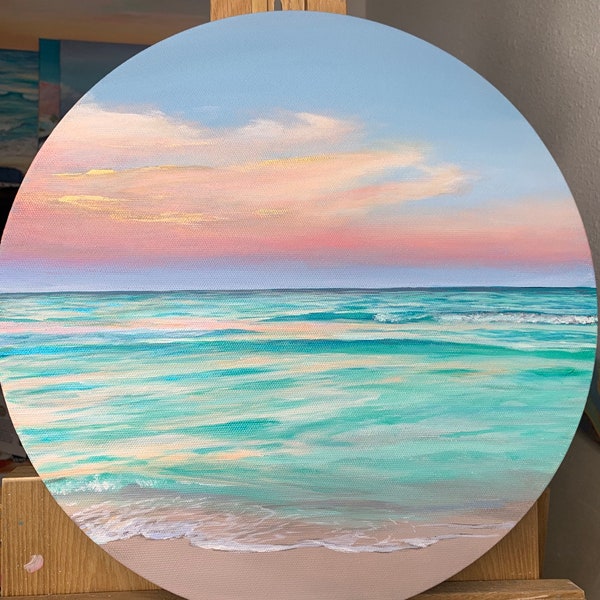 Round Canvas Art - Etsy