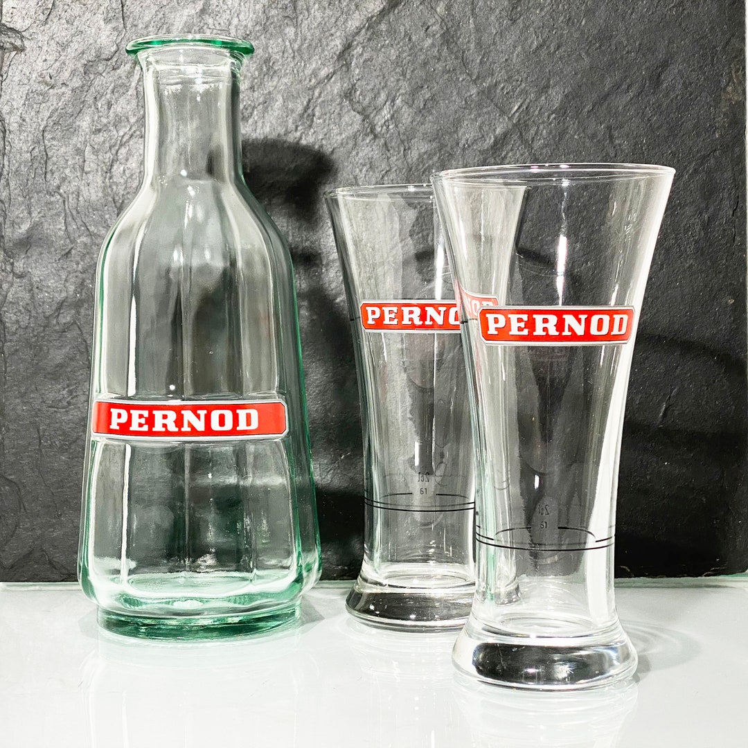 Pernod Set Karaffe 2St. Gläser Wasserkaraffe Anisette Frankreich - Etsy.de