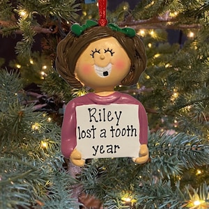 Lost First Tooth Teeth Custom Personalized Christmas Ornament Gift for ...