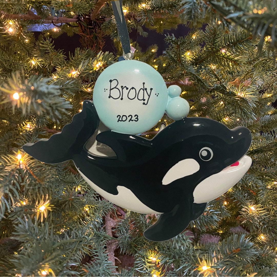 Personalized Killer Whale Ornament Orca Ornament Vacation Custom ...