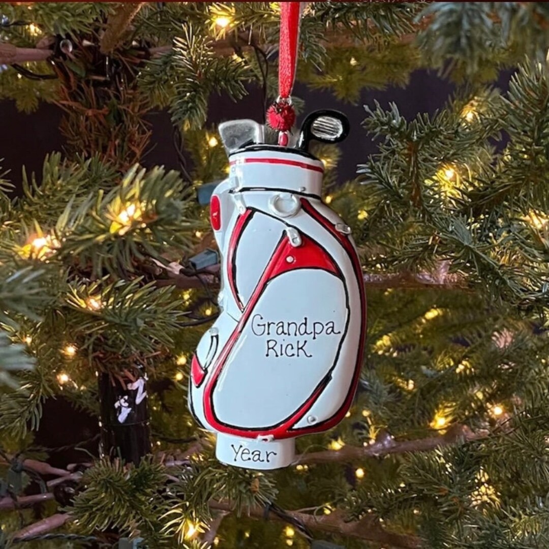 Golf Personalized Golf Bag Ornament for Man or Woman Custom Sports ...