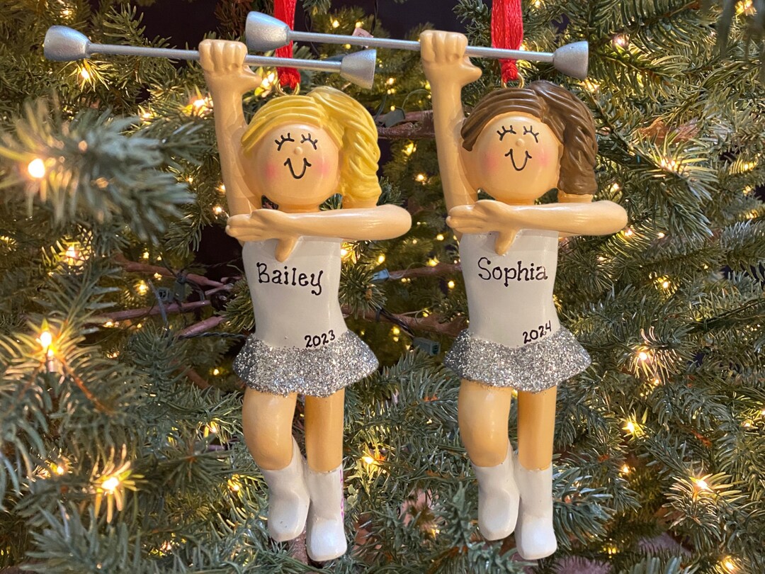 Majorette or Color Guard Baton Girl Custom Personalized Christmas ...