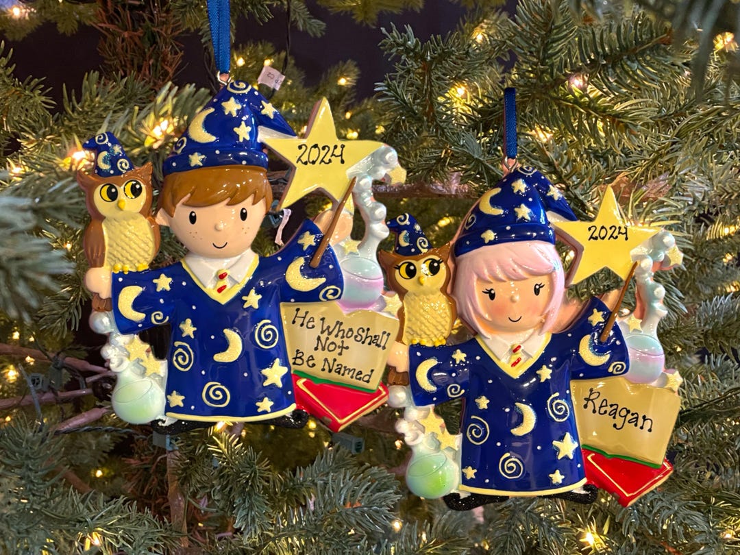 Personalized Wizard Ornament for Boy Custom Personalized Christmas ...