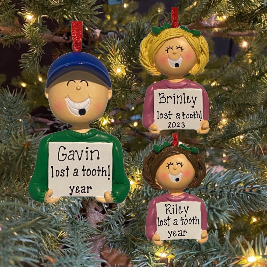 Lost First Tooth Teeth Custom Personalized Christmas Ornament Gift for ...