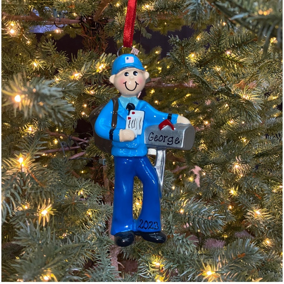 Personalized Mailman Ornament Custom Personalized Christmas Ornament ...