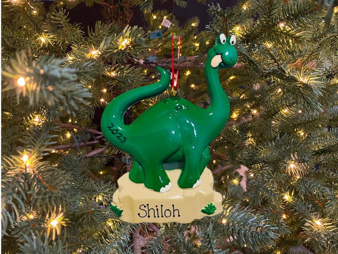 Dinosaur Personalized Brontosaurus Dinosaur Ornament in Custom ...