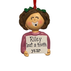 Lost First Tooth Teeth Custom Personalized Christmas Ornament Gift for ...