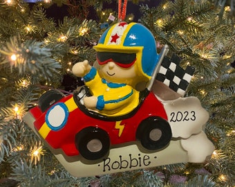 New Red Race Car Ornament on Track Red Sports Car Ornament Custom ...