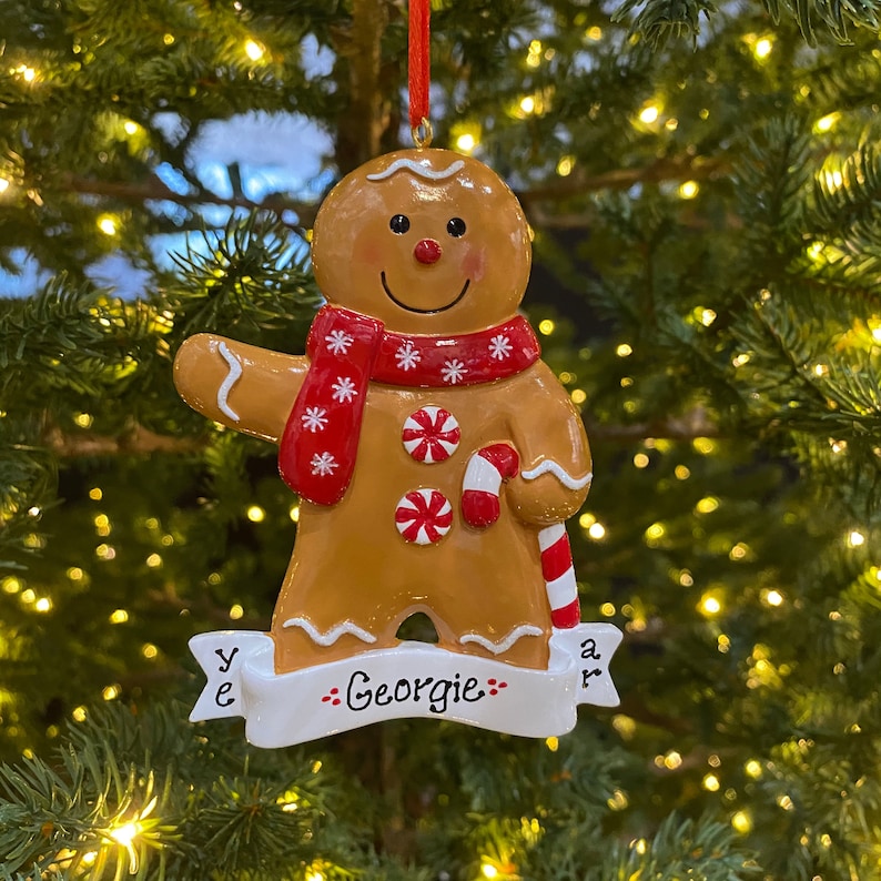 Gingerbread Boy Girl Child Kid Custom Personalized Christmas Ornament ...