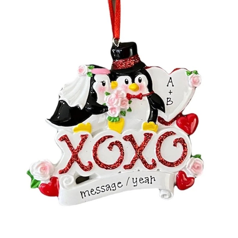 Personalized Penguin Couple Wedding Day Bride and Groom Couple - Etsy