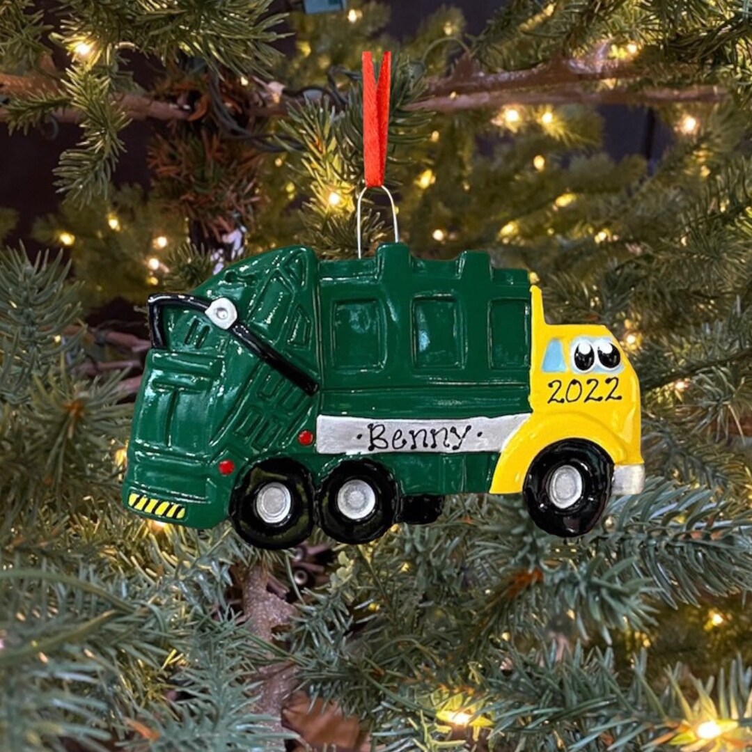 New Garbage Truck Ornament Trash Truck Custom Personalized Christmas ...