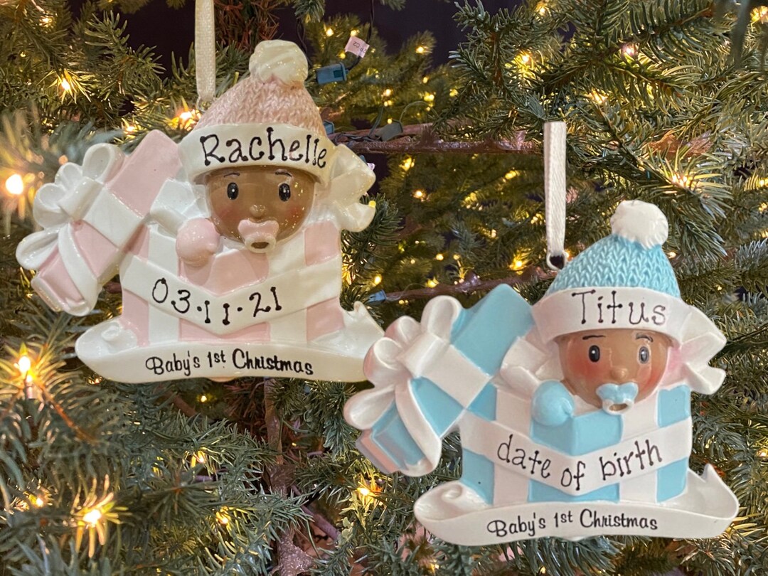 Baby’s First 1st Christmas in a Present Gift for Baby Boy or Girl With ...