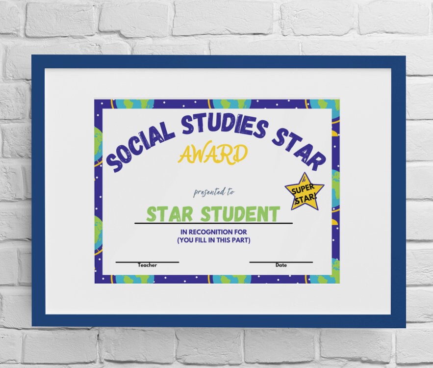 Editable School Certificates Superstar Awards Class Awards Social ...