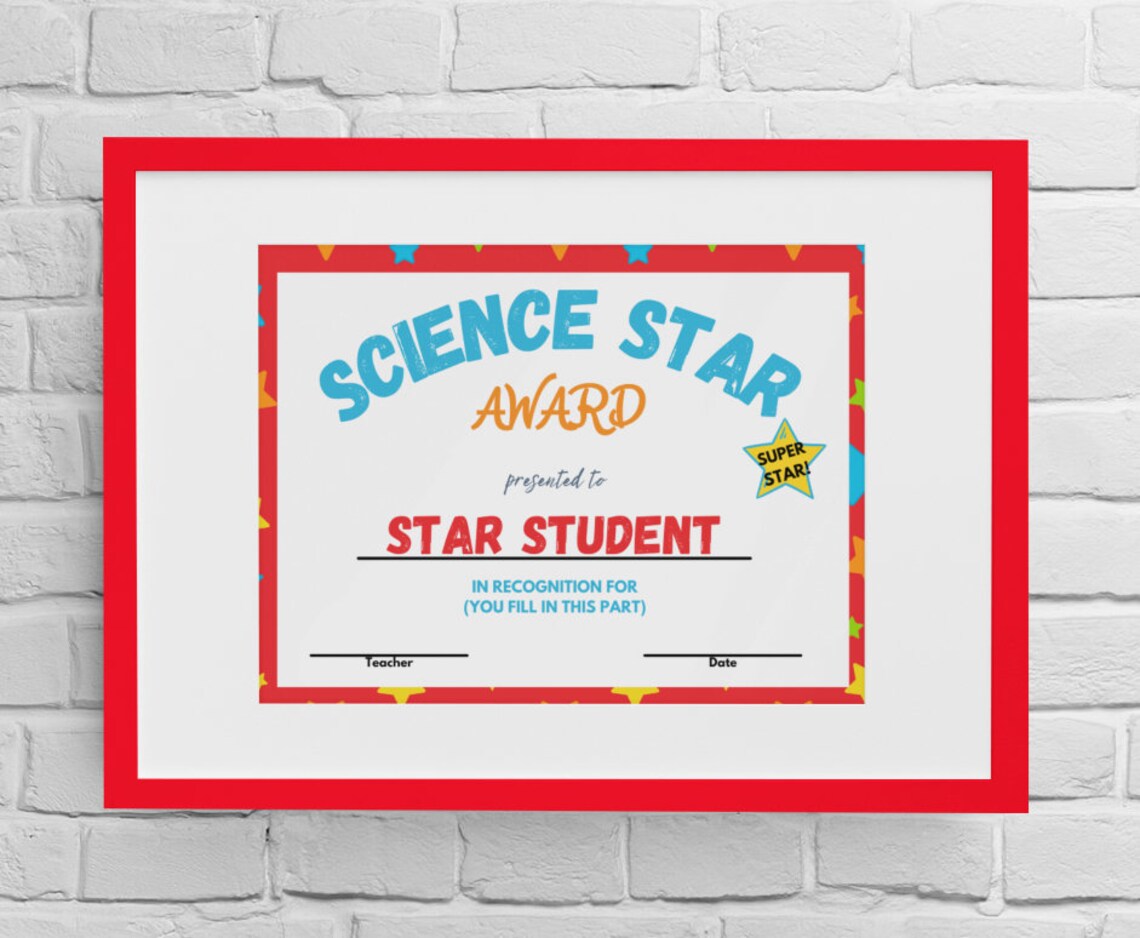 Editable School Certificates Superstar Awards Class Awards - Etsy
