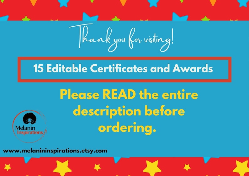 Editable School Star Award Certificates: DIY Printable Canva Template ...