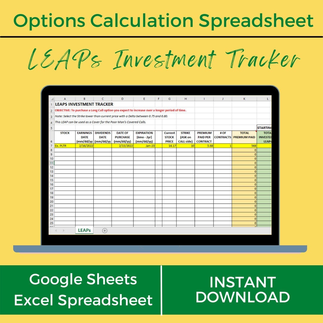 2022 Options Trading Leaps Investment Tracking Selling Strategies Built ...