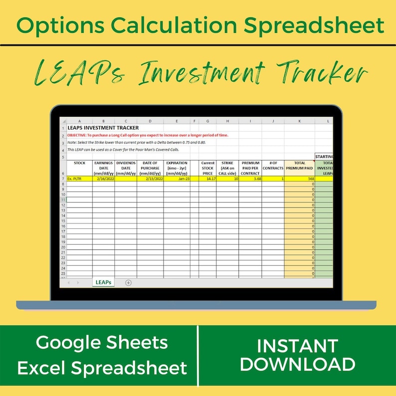 2022 Options Trading Leaps Investment Tracking Selling Strategies Built ...