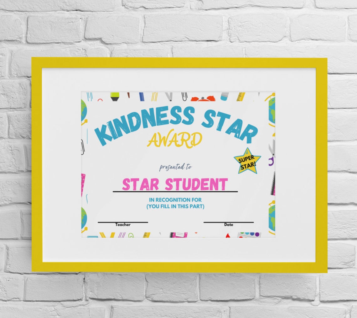 Editable School Certificates Superstar Awards Class Awards | Etsy