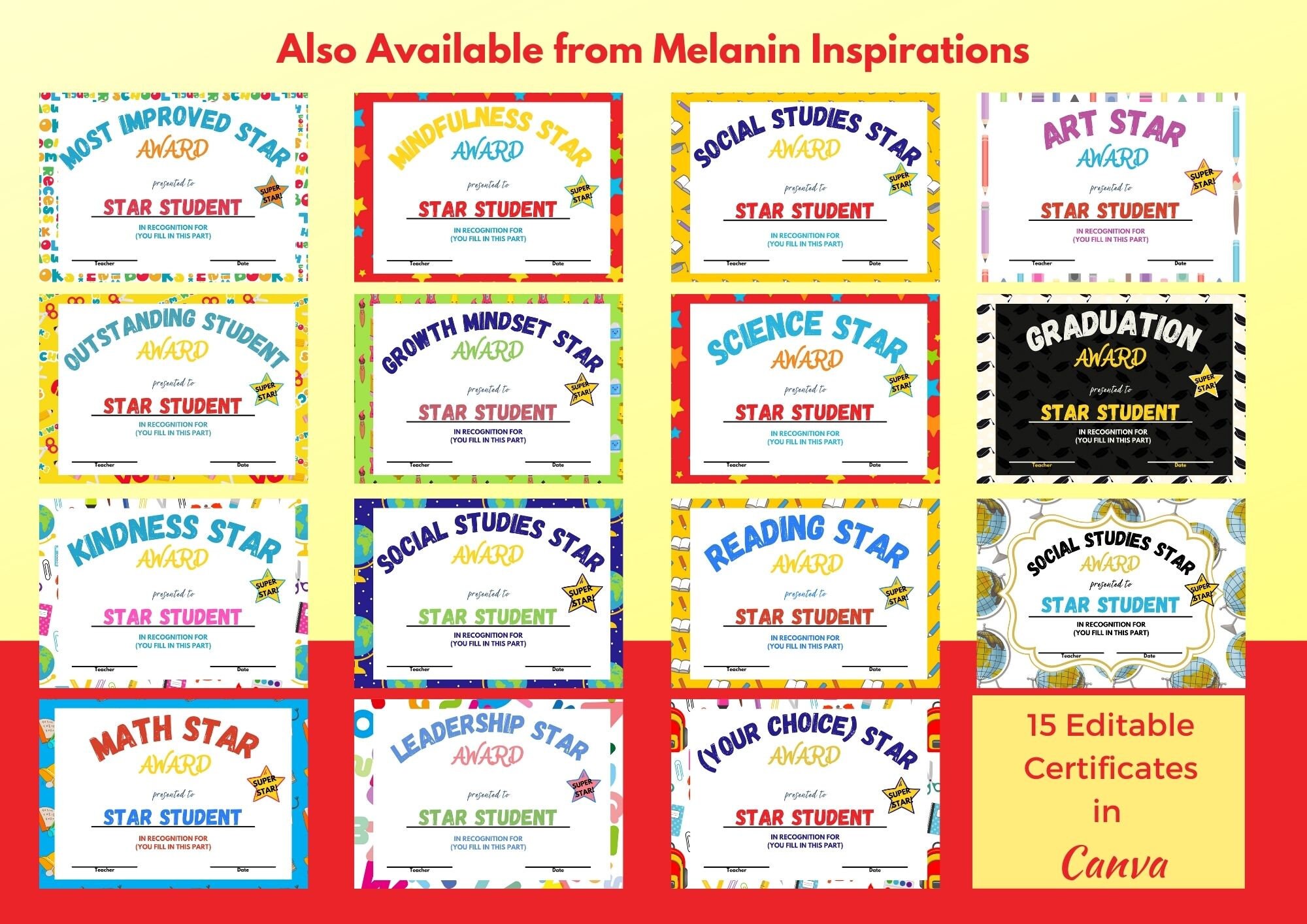 Editable School Certificates Superstar Awards Class Awards - Etsy