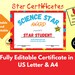 Editable School Certificates Superstar Awards Class Awards Science ...