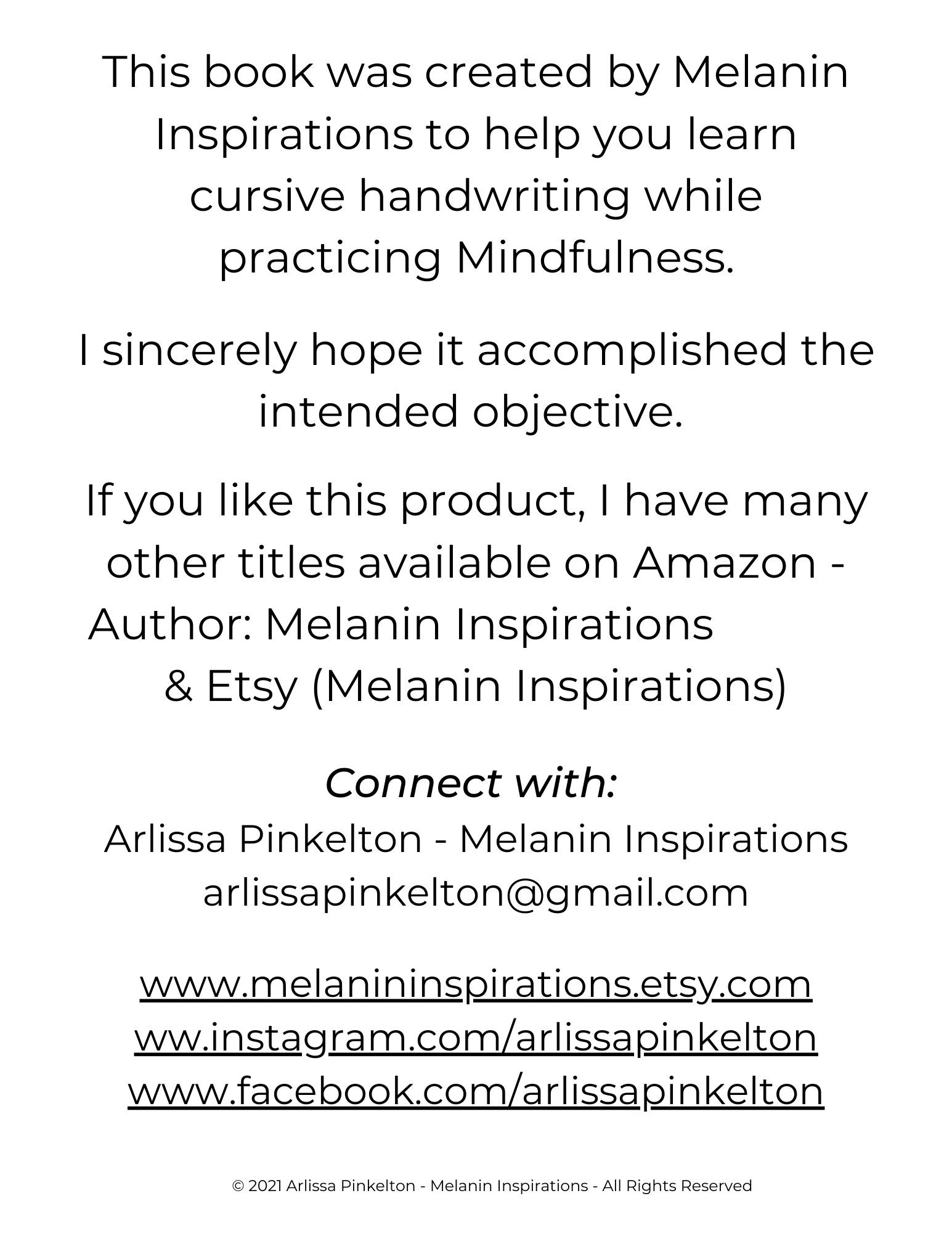 Cursive Handwriting Printable Worksheets 40 Mindfulness Quotes - Etsy