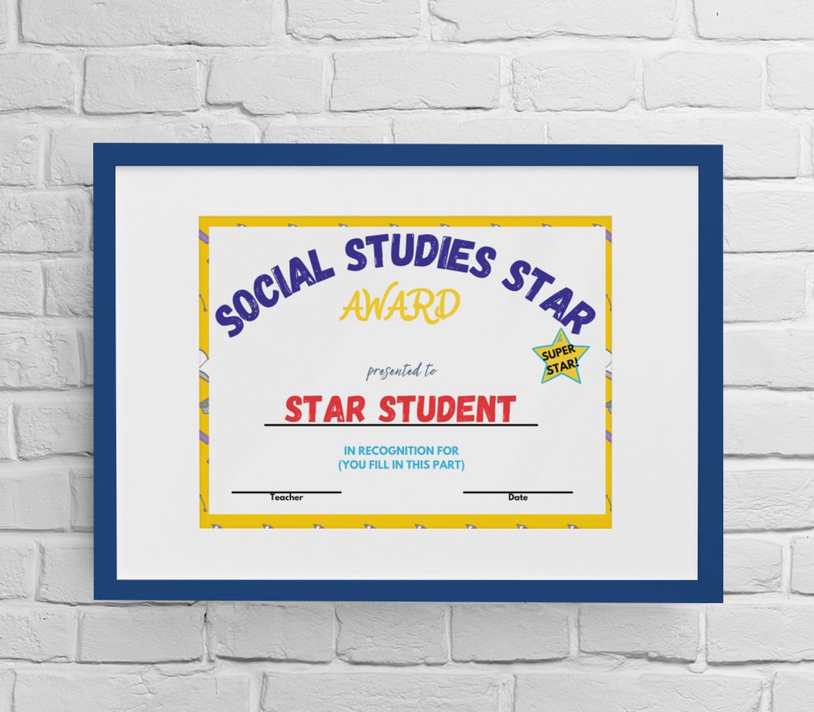 Editable School Certificates Superstar Awards Class Awards Social ...