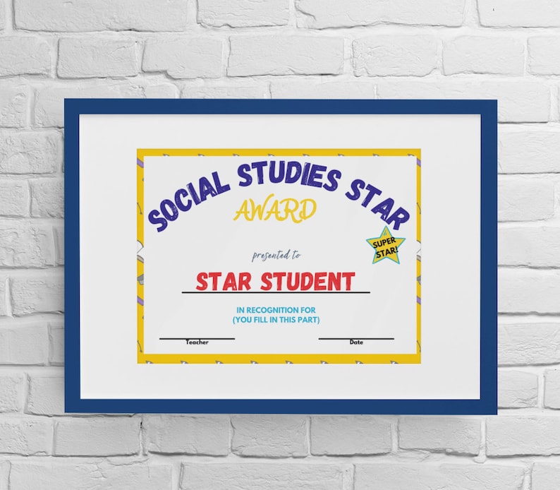 Editable School Certificates Superstar Awards Class Awards Social ...