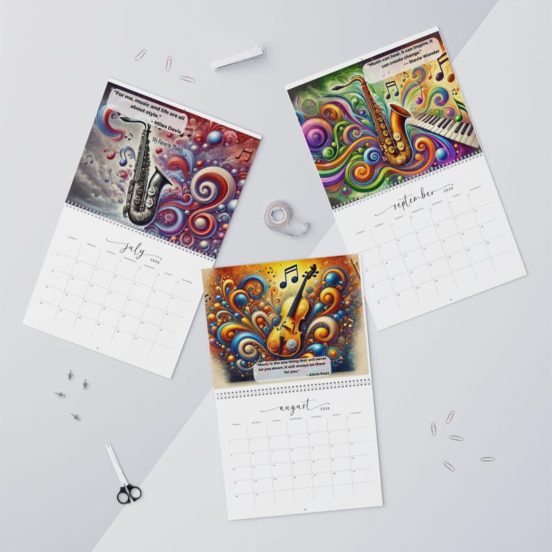 Melodies in Color With Motivational Quotes - Musical Calendar ...