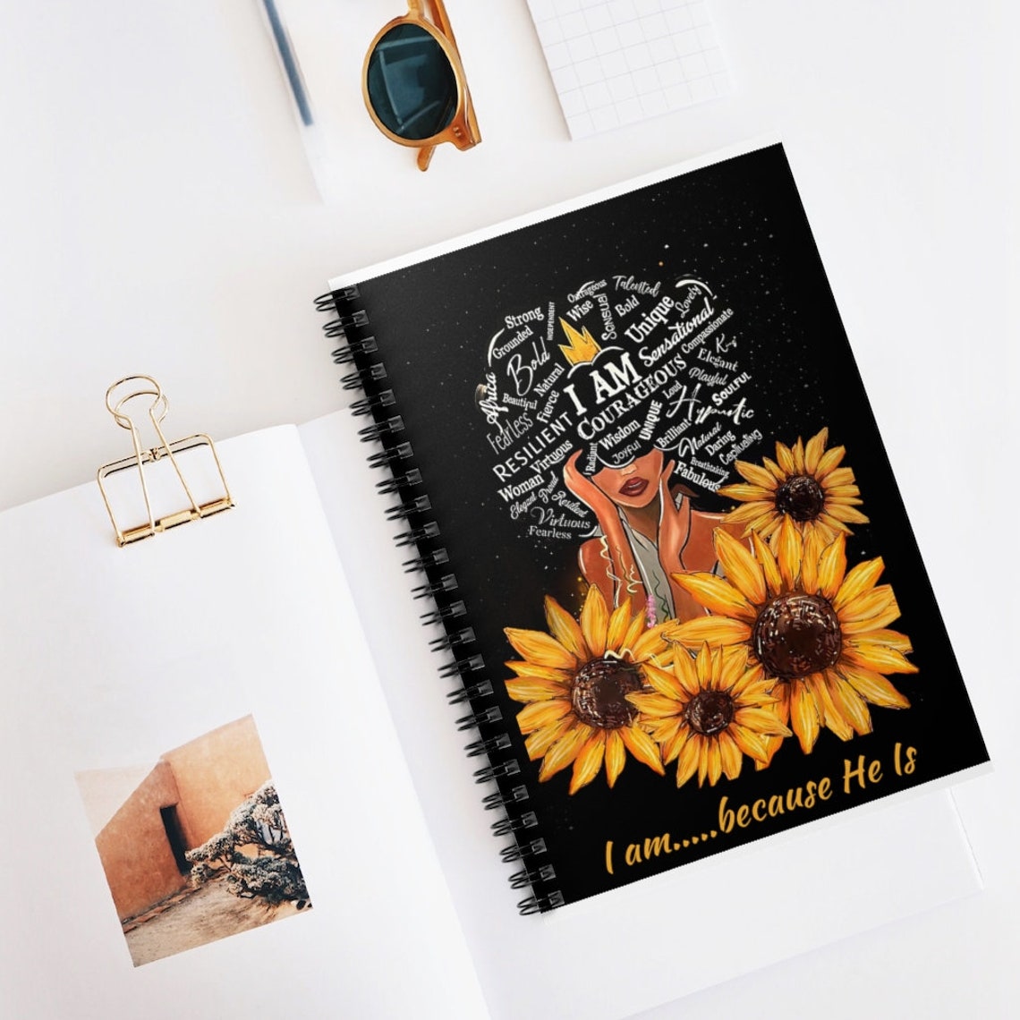 Sunflower Journal Woman's Journal Black Woman Journal - Etsy