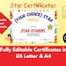 Editable School Certificates Superstar Awards Class Awards Science ...