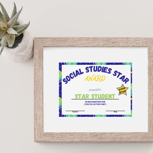 Editable School Star Certificates Superstar Awards Class Awards ...