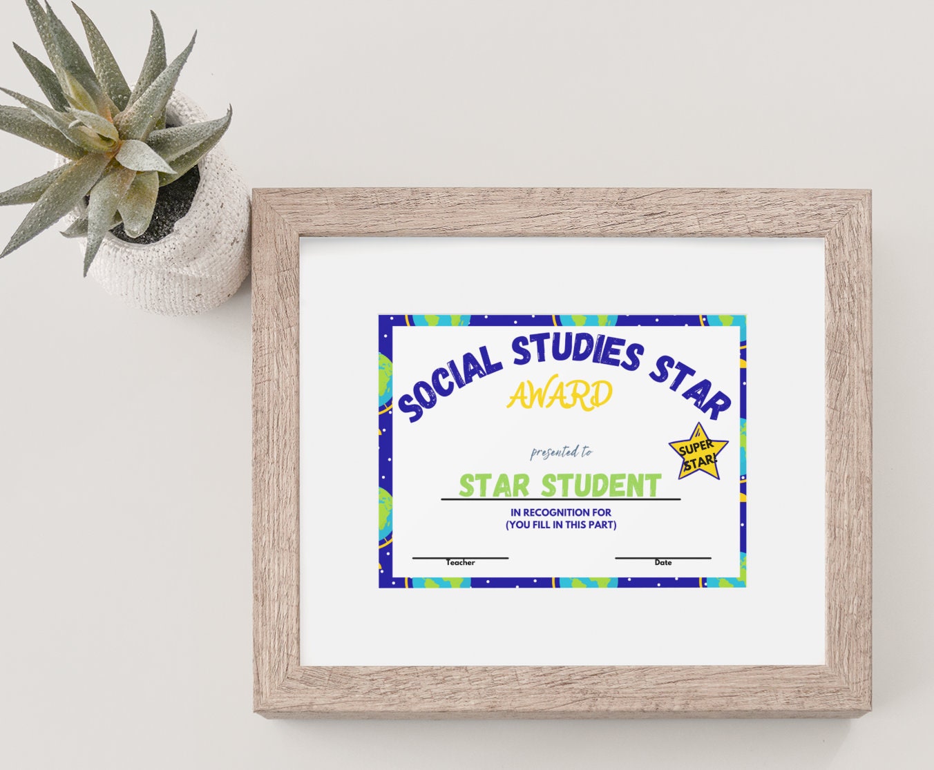 Editable School Star Certificates Superstar Awards Class Awards ...