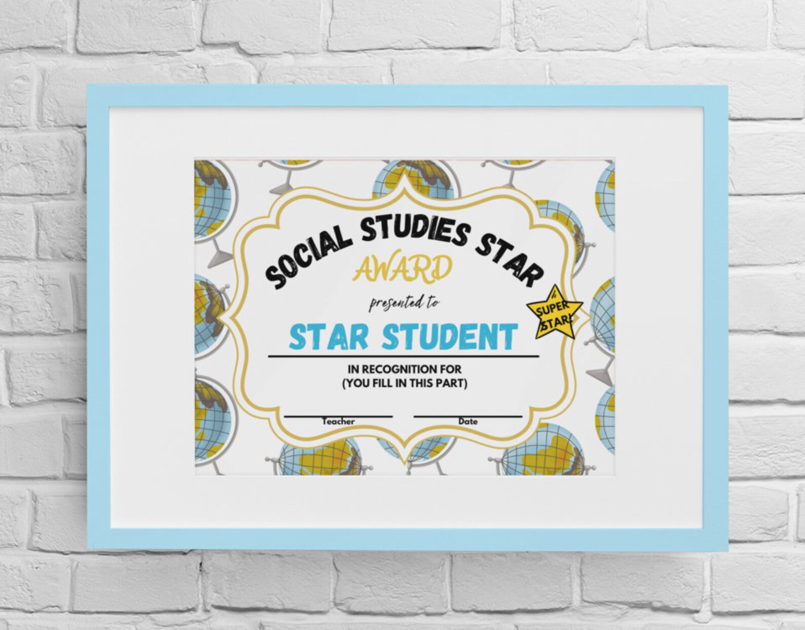 Editable School Certificates Superstar Awards Class Awards - Etsy