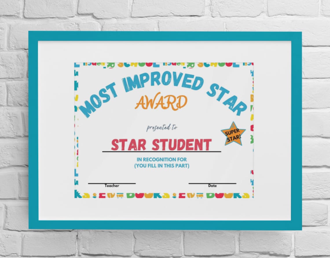 Editable School Certificates Superstar Awards Class Awards Most ...