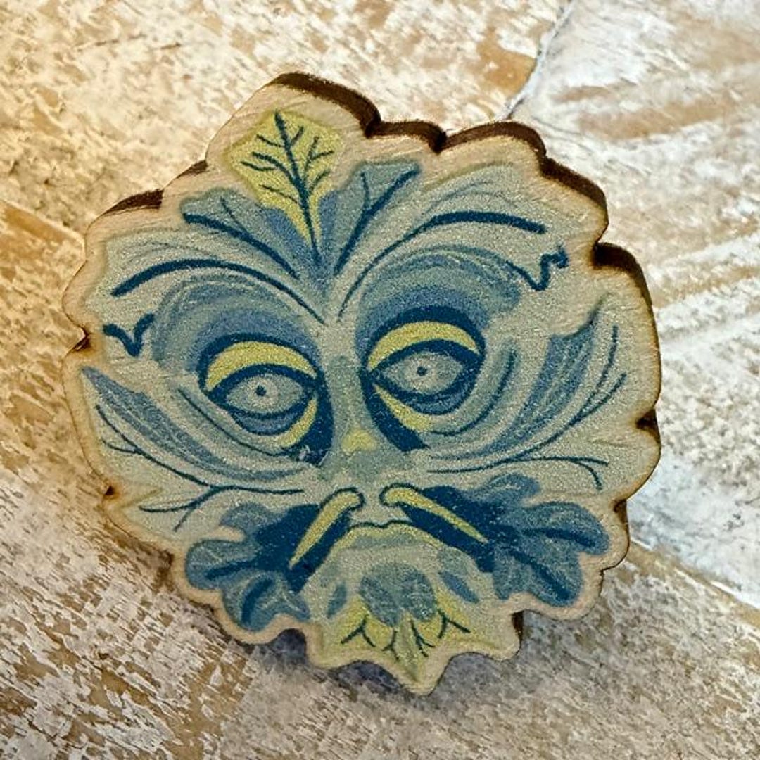 Imbolc Greenman Wheel of the Year Pin Badge Charms - Etsy