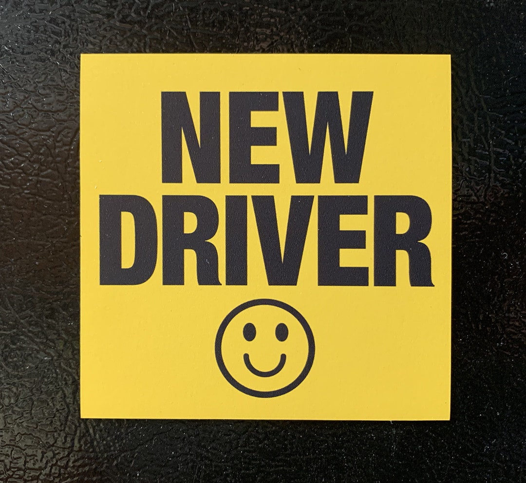 New Driver Magnet, Beginner Driver, 4x4 Inch Square - Etsy