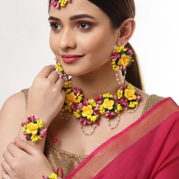 Flower Jewelry Haldi - Etsy