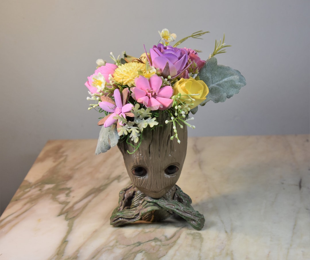 Adorable Groot Planter With Bright and Cheerful Hand-painted and ...