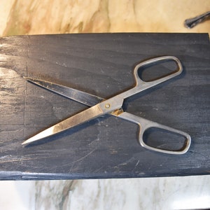 Vintage A.S Scissors, Hot Dropped Forged Steel, Italy 8 1/2" From a New ...