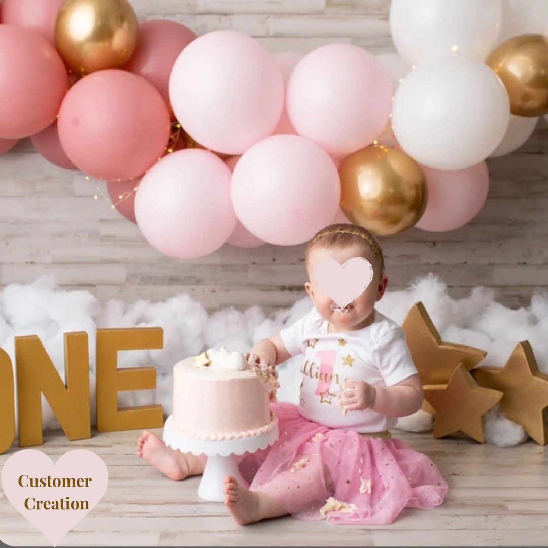 Pink Balloon Arch, Baby Girl 1st Birthday Decorations, Balloon Arch Kit ...
