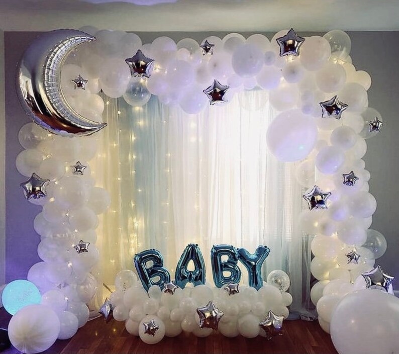 DIY Twinkle Twinkle Little Star and Moon Balloon Garland Kit | Etsy