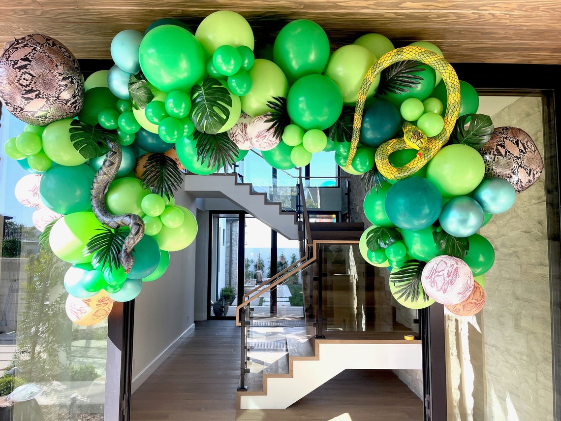 10' Snake Birthday Balloon Arch, Snake Birthday Banner, Snake Decor ...