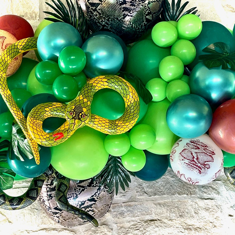 10' Snake Birthday Balloon Arch, Snake Birthday Banner, Snake Decor ...