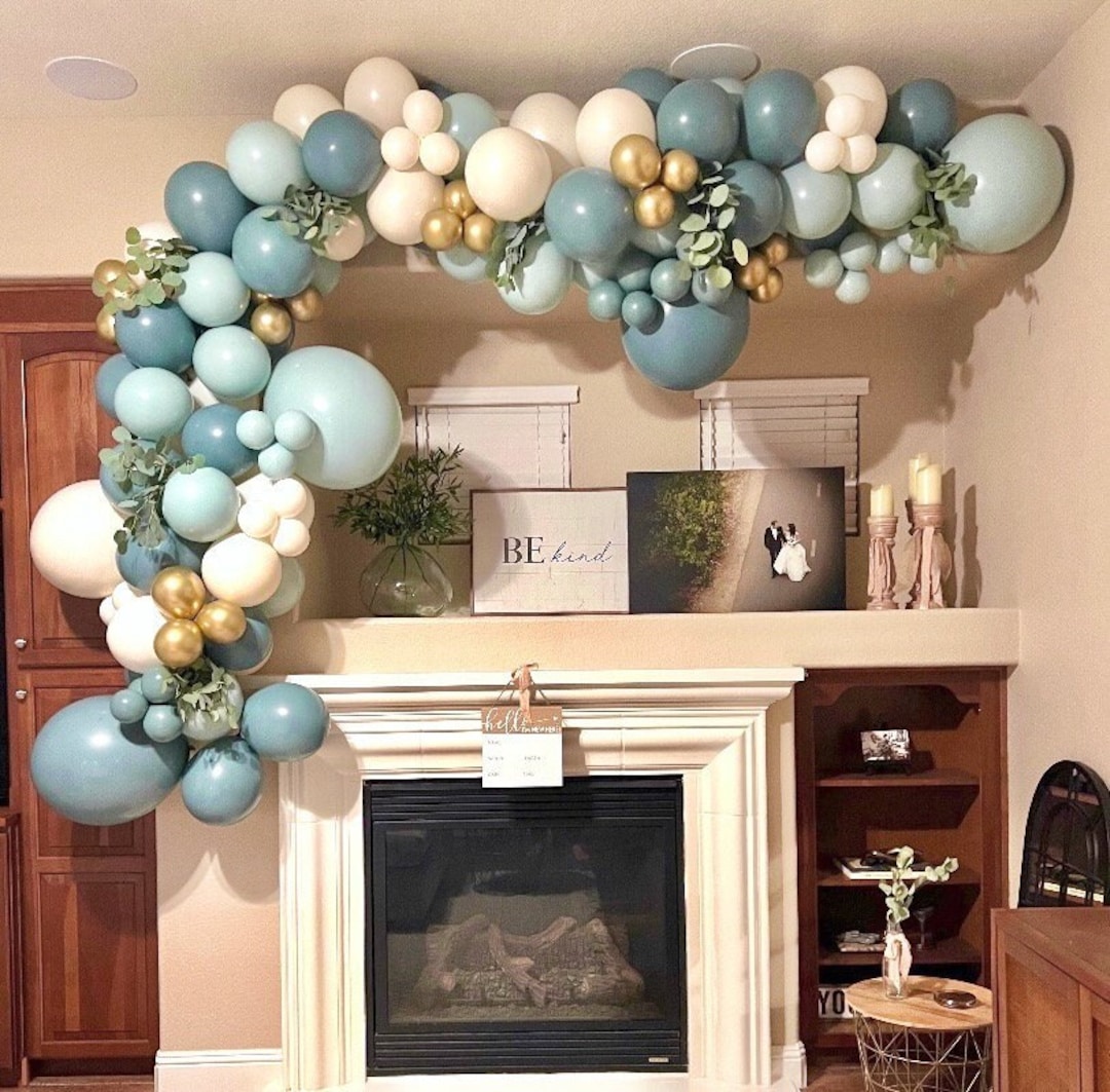 Balloon Arch Baby Shower Eucalyptus Sage Green Balloon Garland Boho ...