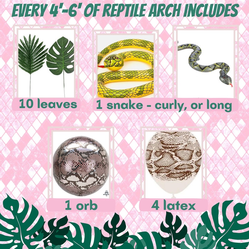 Reptile Party Balloon Arch, Snake Birthday Banner, Snake Decor, Reptile ...
