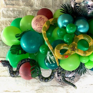 Reptile Party Balloon Arch, Snake Birthday Banner, Snake Decor, Reptile ...