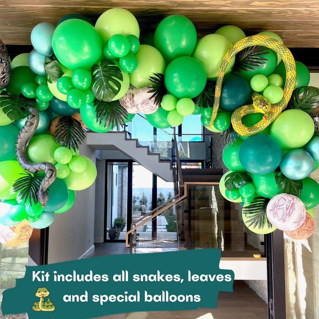 10' Snake Birthday Balloon Arch, Snake Birthday Banner, Snake Decor ...