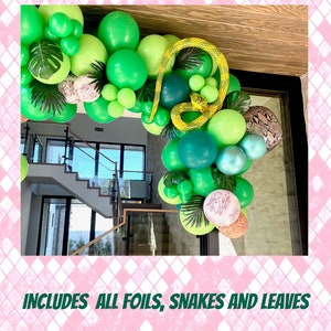 Reptile Party Balloon Arch, Snake Birthday Banner, Snake Decor, Reptile ...
