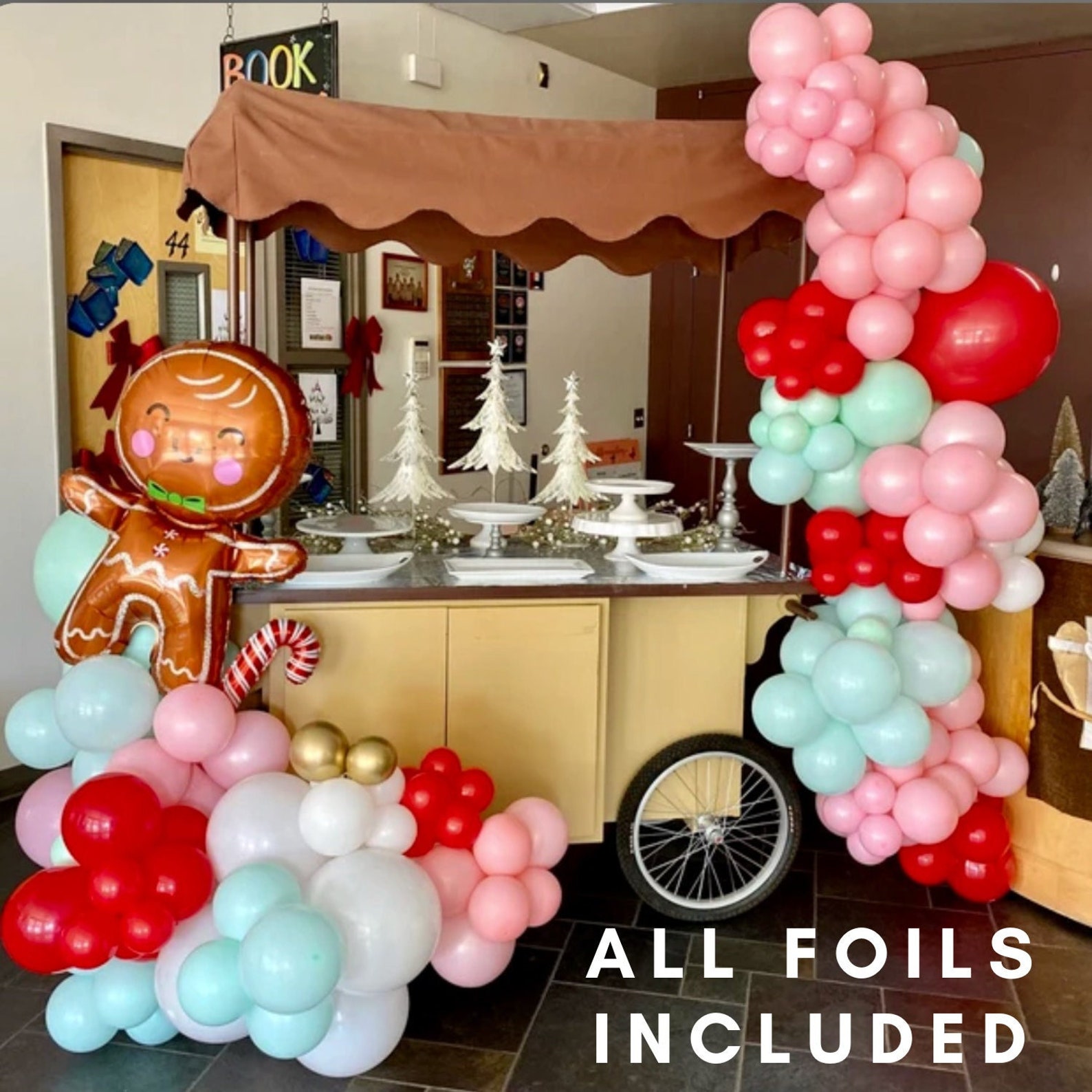 Christmas Balloon Arch Kit Includes ALL Foil Gingerbread - Etsy