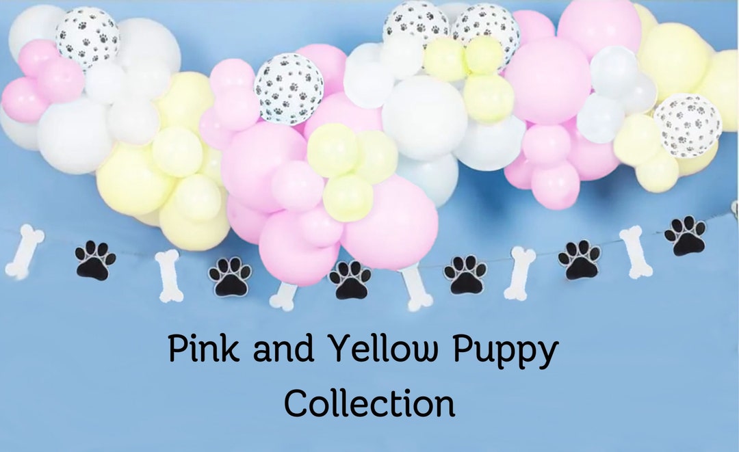 Pink Dog Balloon Garland, Dog Balloon Arch Kit, Girl Dog Birthday Decor ...